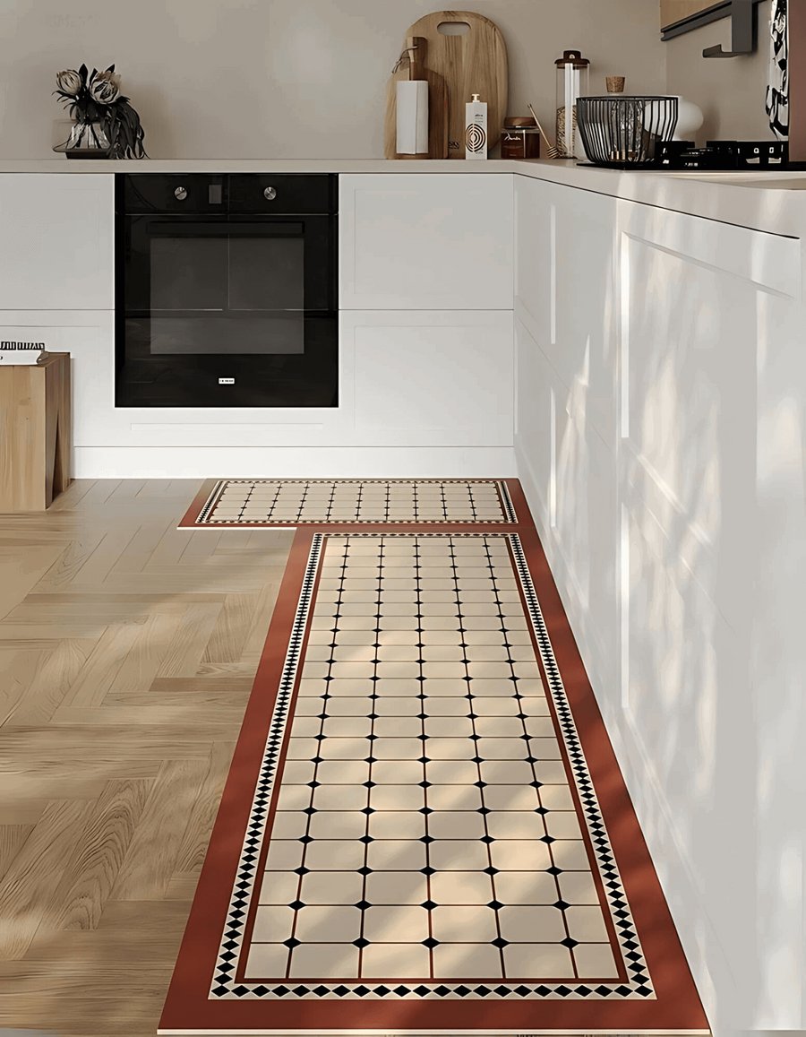 Roman Tile Kitchen Mat | Stylish & Non-Slip Kitchen Rug | 18*30 ...