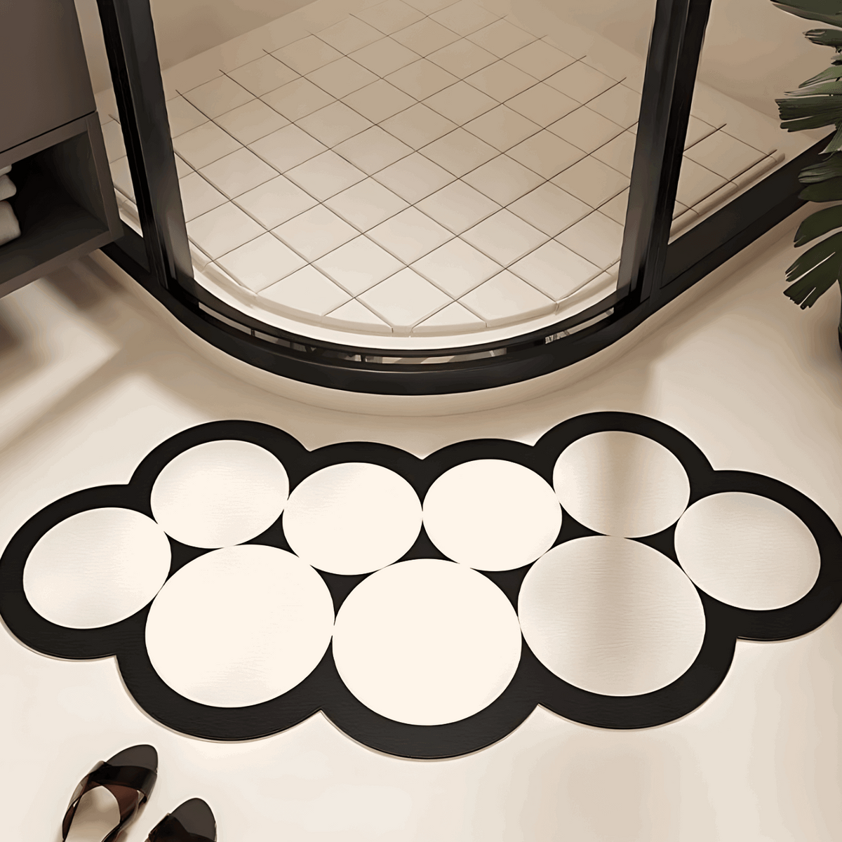 White Bubble Bath Mat | Stylish & Practical Minimal Design | 20*31 ...